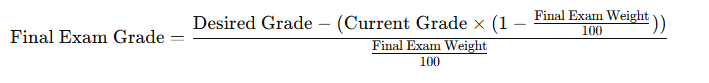 Final Grade Calculator - Educationise